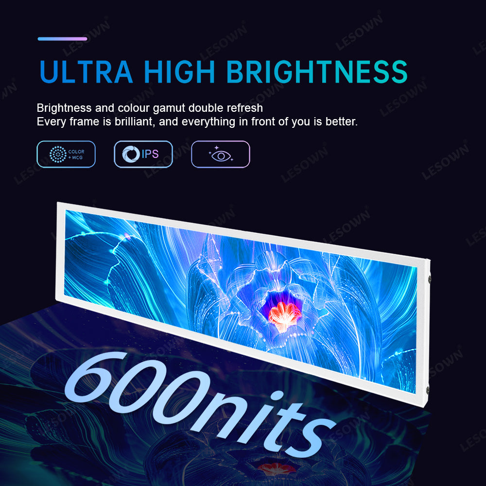 LESOWN P88W Stretched Monitor 8.8 inch IPS widescreen 480x1920 Portabl – LESOWN Display