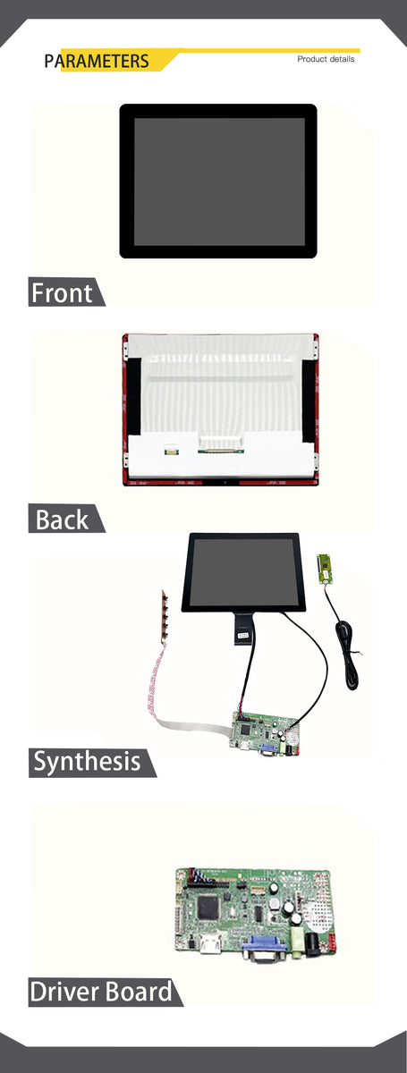 LESOWN M104-A01T 10.4 inch 1024x768 LCD Display 560cd/m2 LVDS 30PIN To ...