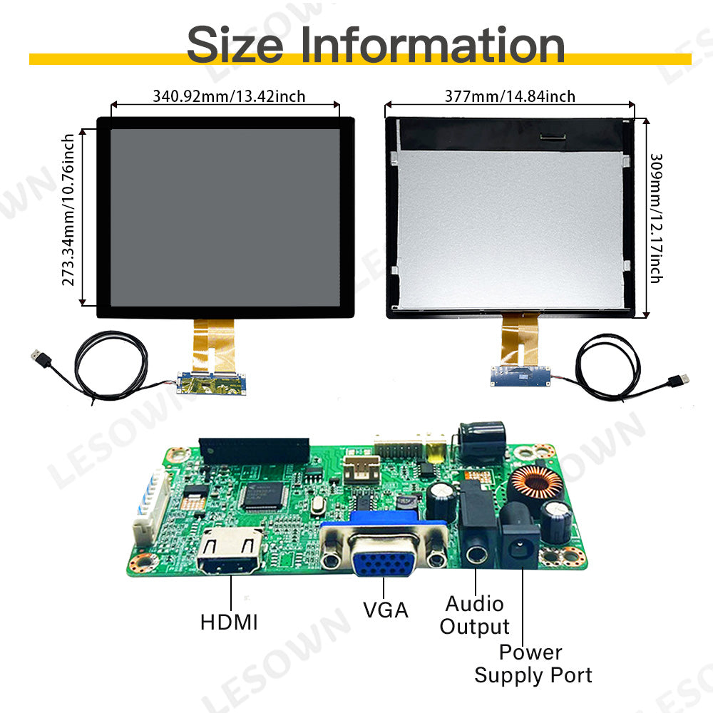 LESOWN M170-A01T 17 inch Touch Display Original LCD Screen 1280x1024 I ...