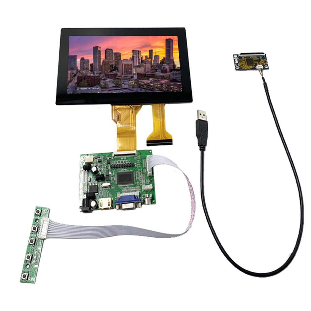 LESOWN M70-A01T Tiny Screen 7 inch 800x480 LCD Display HDMI-Compatible ...