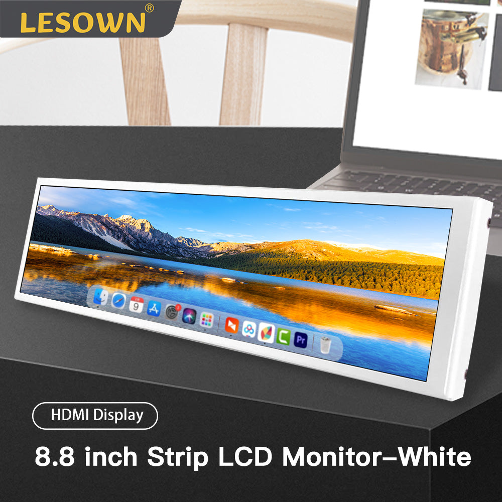 LESOWN P88W/P88W-T+S Touchscreen LCD Wide Bar 8.8 inch Rectangular Mon ...