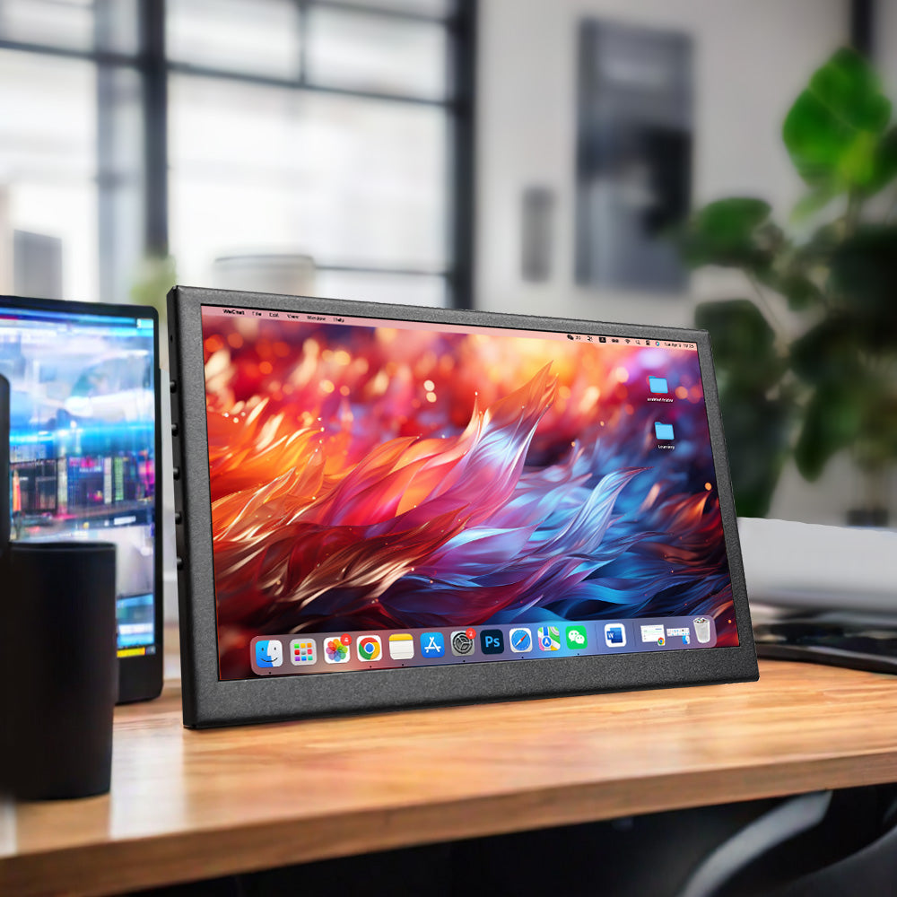 LESOWN P70C-T 7 inch Small Portable Monitor 1024x600 Portable Computer ...