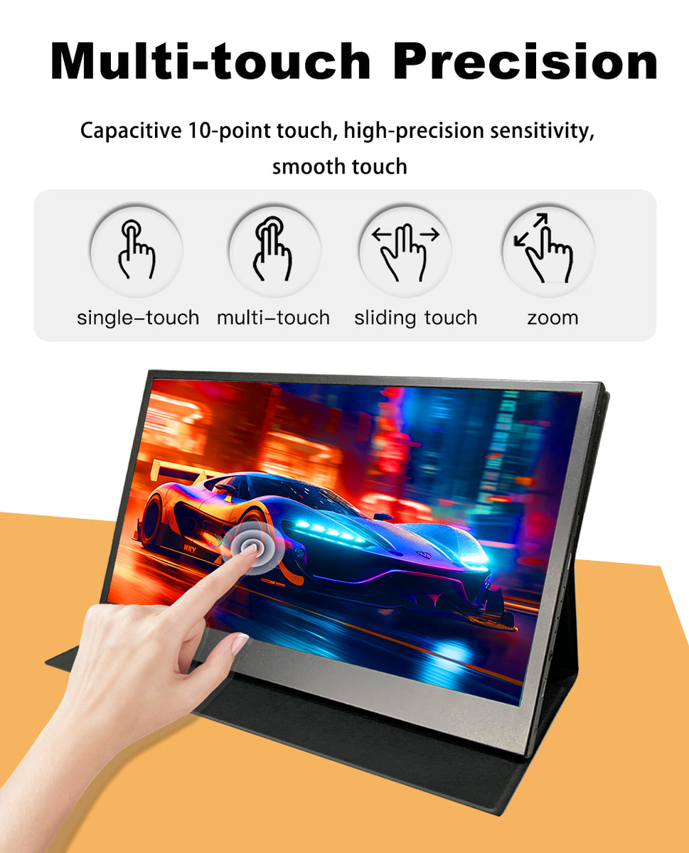 LESOWN P125GPS/P125GPT 12.5 inch LCD Portable Monitor USB C HDMI Capac ...
