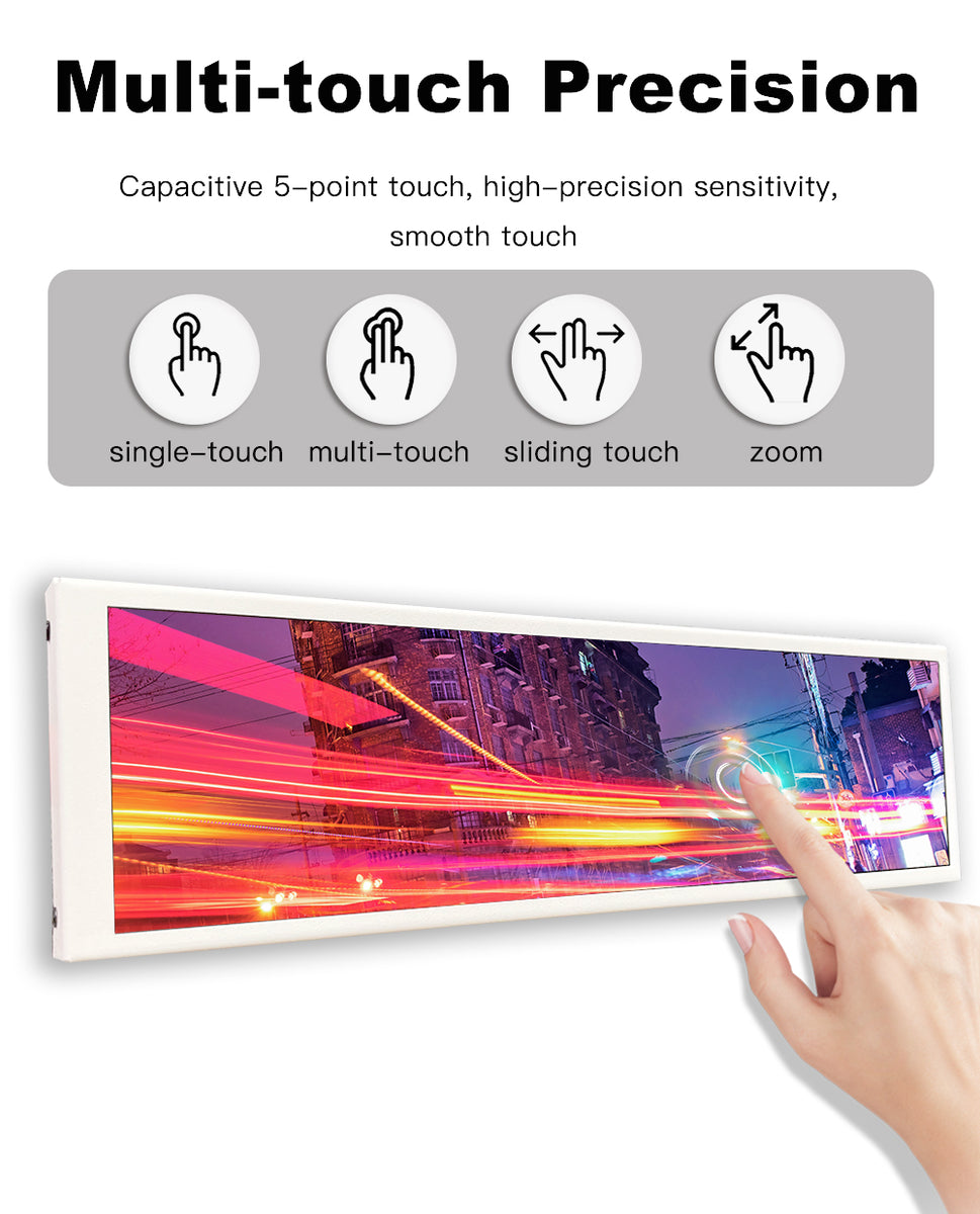 LESOWN P88W-T LCD Bar 8.8 inch Side Monitor 480x1920 IPS HDMI USB Powe ...