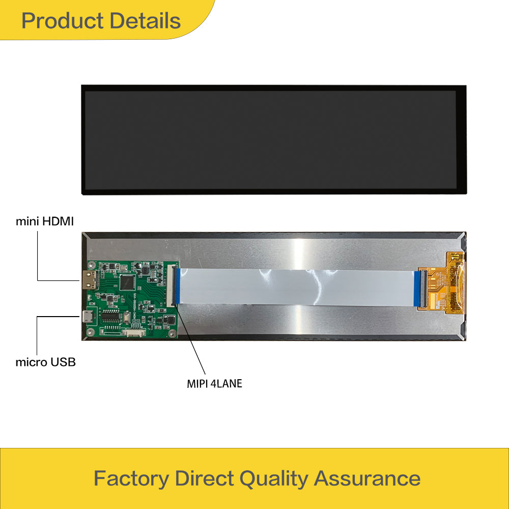 LESOWN M88-A01S 8.8inch Screen LCD Bar Display 480x1920 Expand Monitor ...